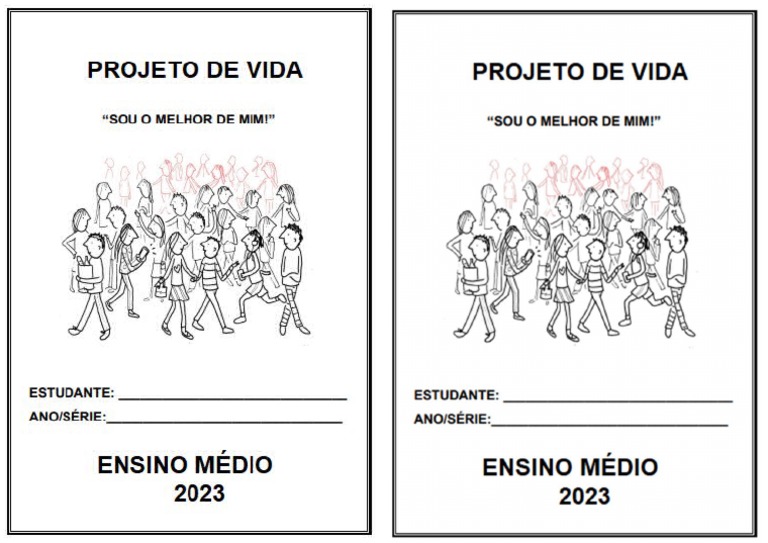 Capa Projeto de Vida 1º Ano | PDF