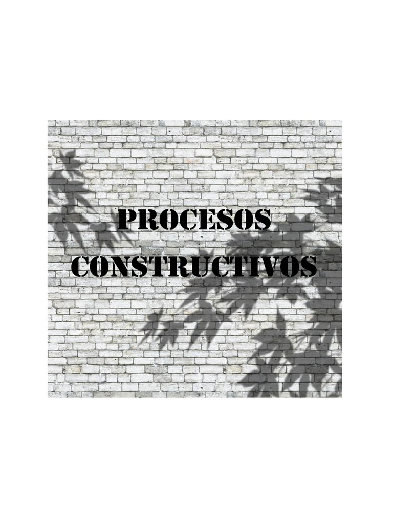 Carpeta Procesos Constructivos | PDF