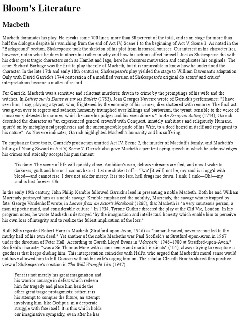 Macbeth - Interpretations | PDF | Macbeth