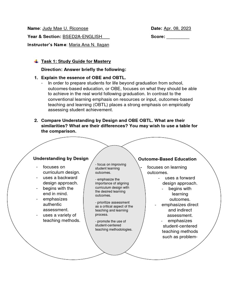 Educ 105 (Module 2 Task 1) | Download Free PDF | Change | Pedagogy