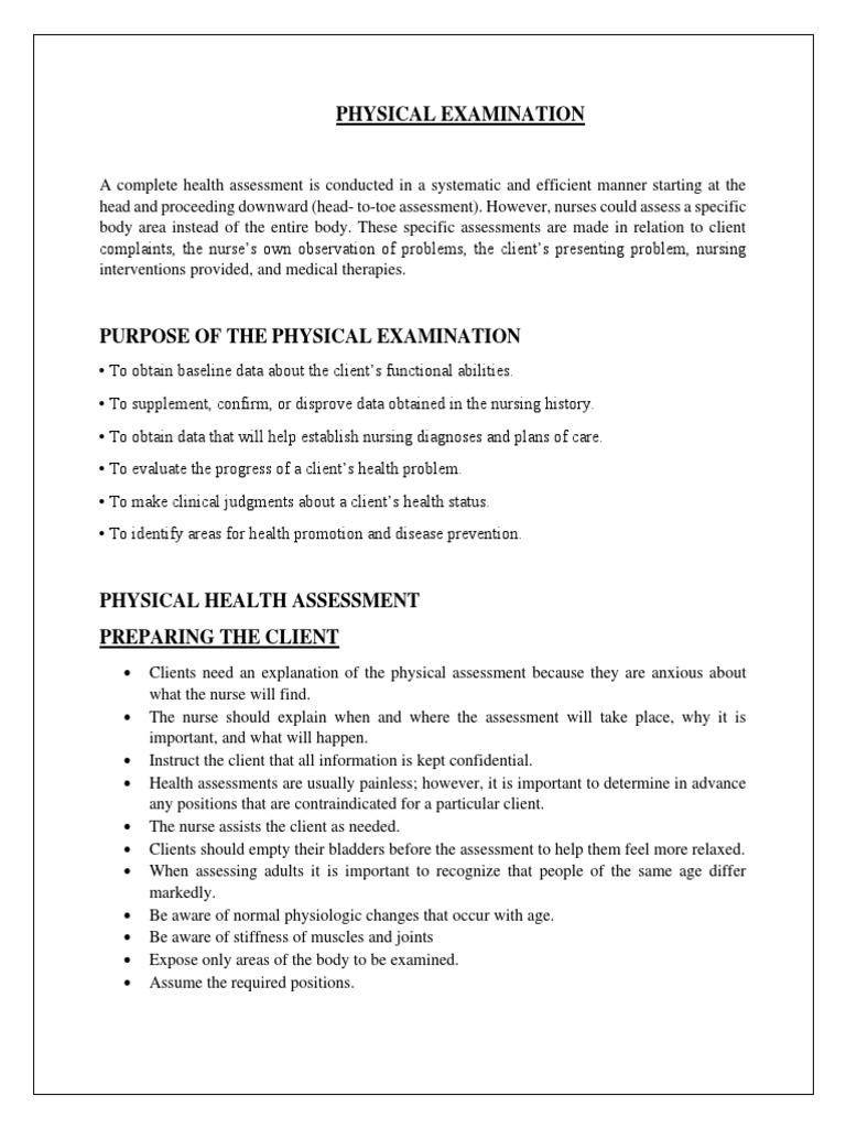 Physical Examination | PDF | Neck | Senses