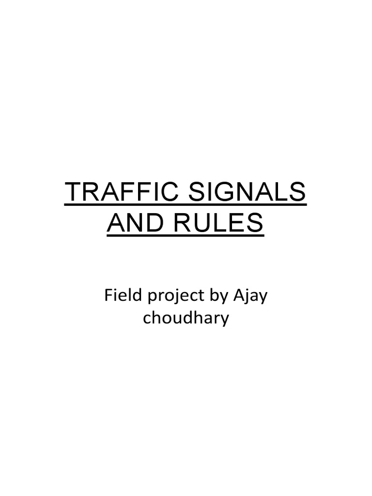 TRAFFIC SIGNALS AND RULES (1) .Pps | PDF