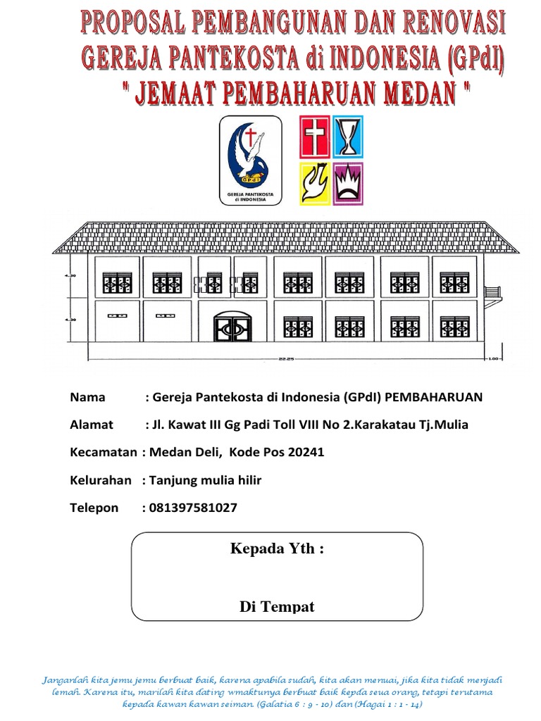 Proposal Pembangunan Gereja Terbaru Tahun 2014 | PDF