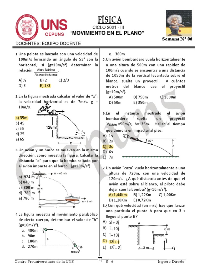 Física: Movimiento en El Plano " | PDF | Velocidad | Cambio