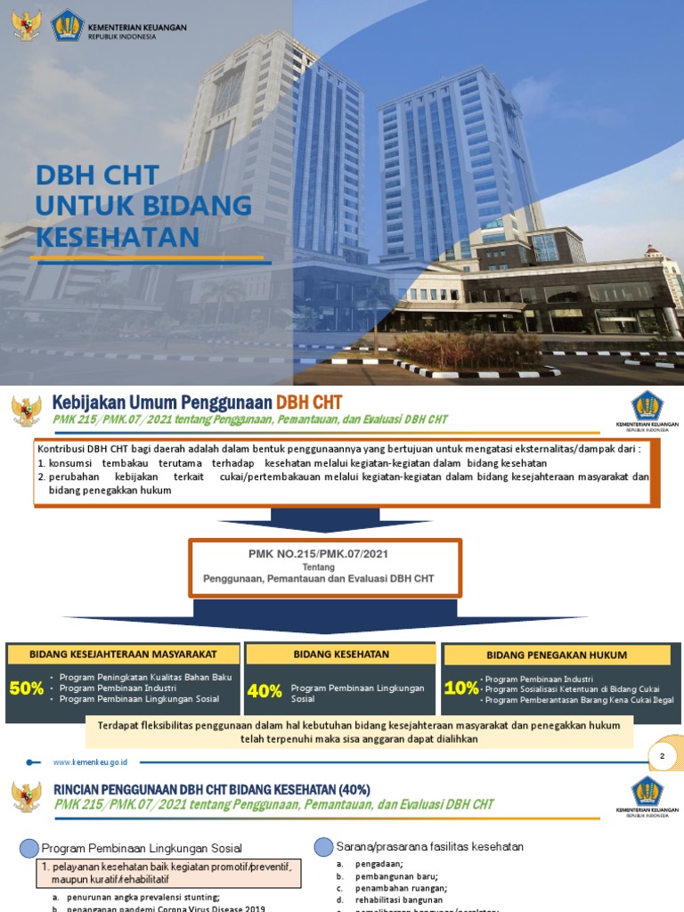 Bahan DBH CHT Untuk Focus Group Discussion Pengelolaan DAK Dan Mandatory Spending | PDF