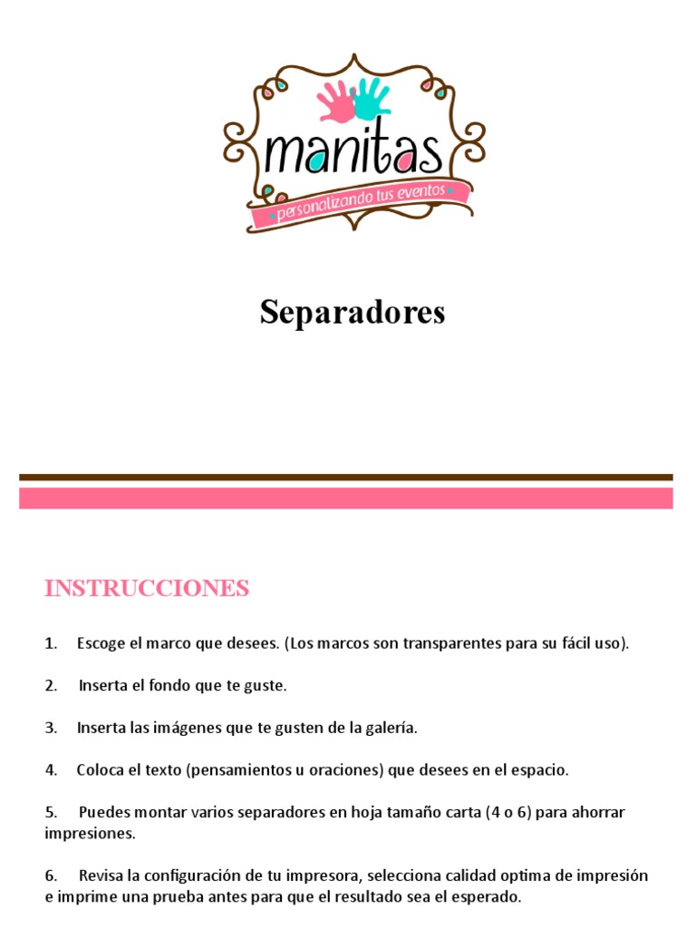 SEPARADORES | PDF