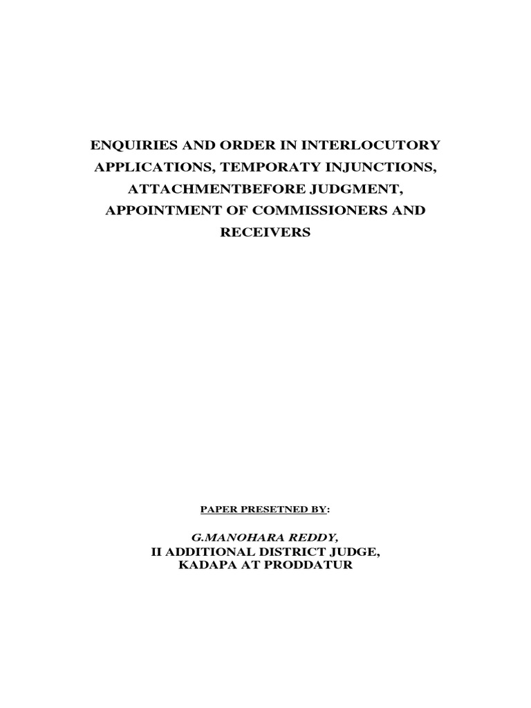 Interlocutory Applications Guide | PDF | Lawsuit | Injunction