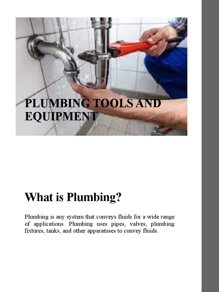 Plumbing Tools and Equipment | PDF