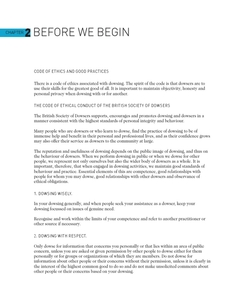 Beginners Dowsing Chapter 2 | PDF | Dowsing | Pendulum