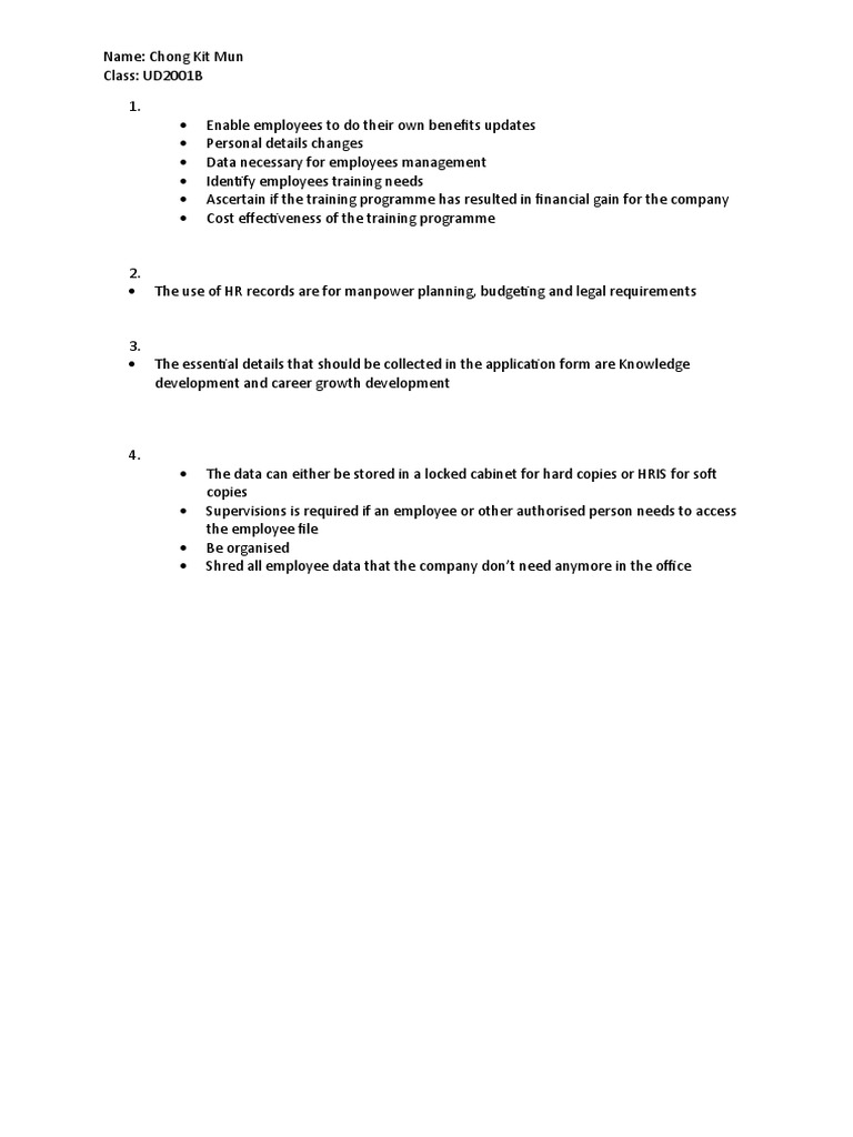 Tutorial Question For Hrs | PDF Tutorial Question For Hrs | PDF