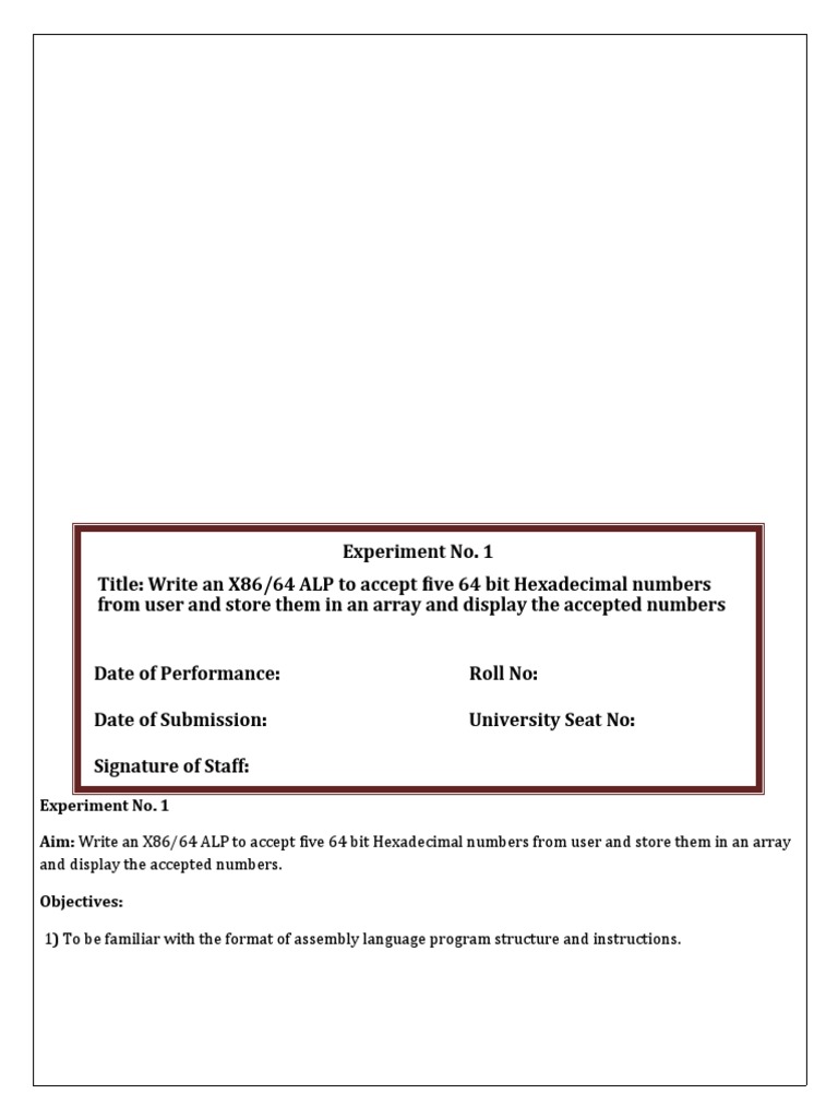 MP Lab Manual | PDF | Assembly Language | Computing