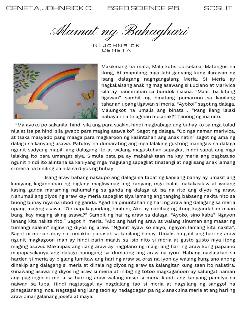 Alamat NG Bahaghari | PDF