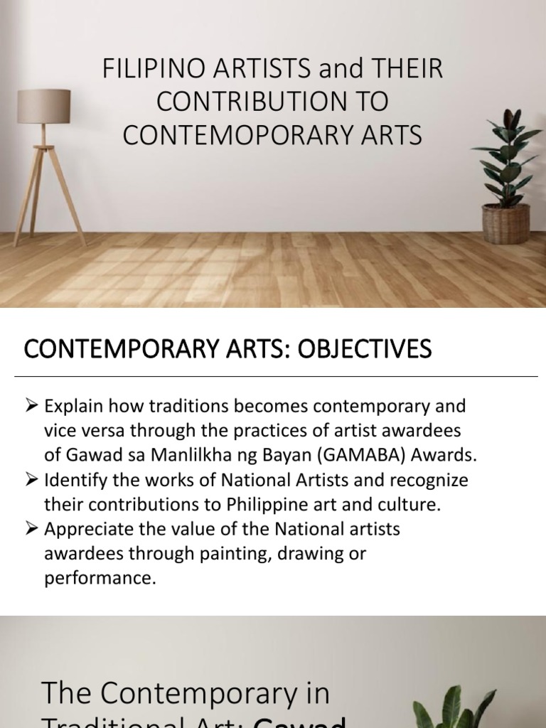 Filipino Artists and Their Contribution To Contemoporary Arts | PDF ...