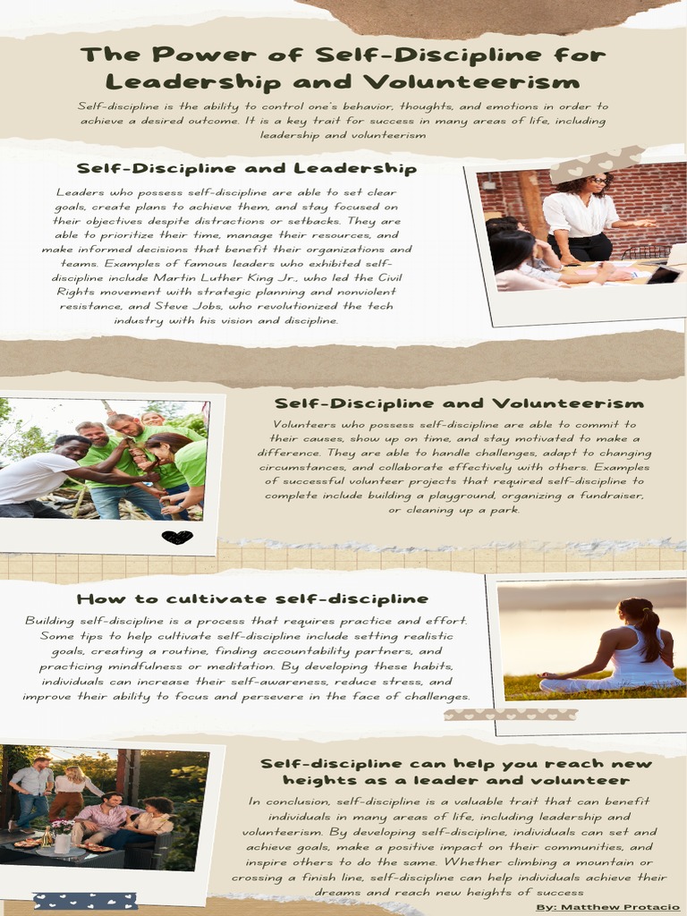 Self-Discipline for Leaders & Volunteers | PDF | Disciplines | Leadership