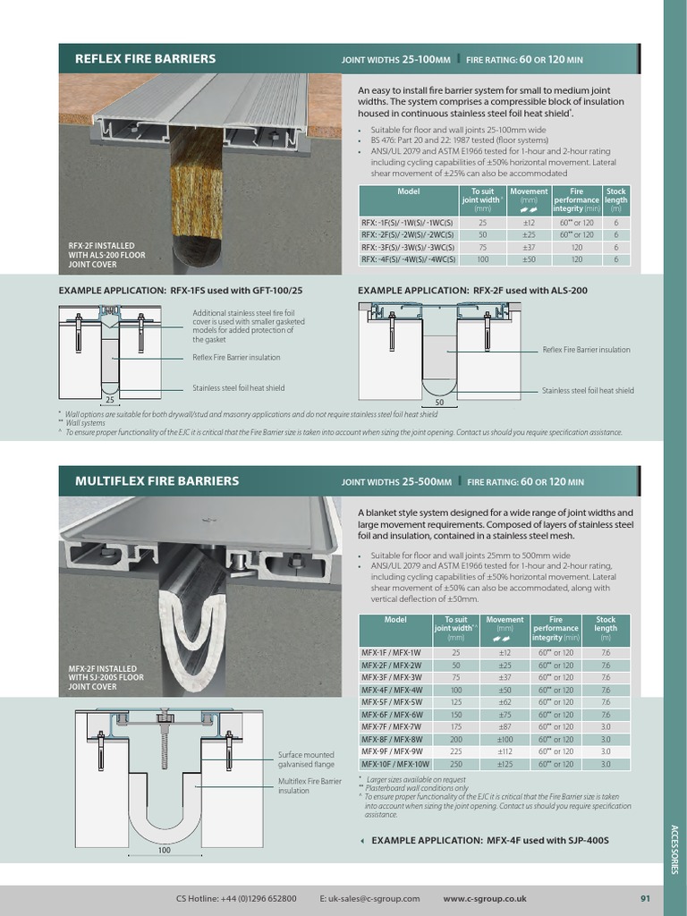 REFLEX AND MULTIFLEX FIRE BARRIERS | PDF