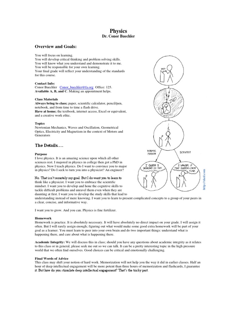 Physics Day 1 Handout | PDF | Test (Assessment) | Educational Assessment