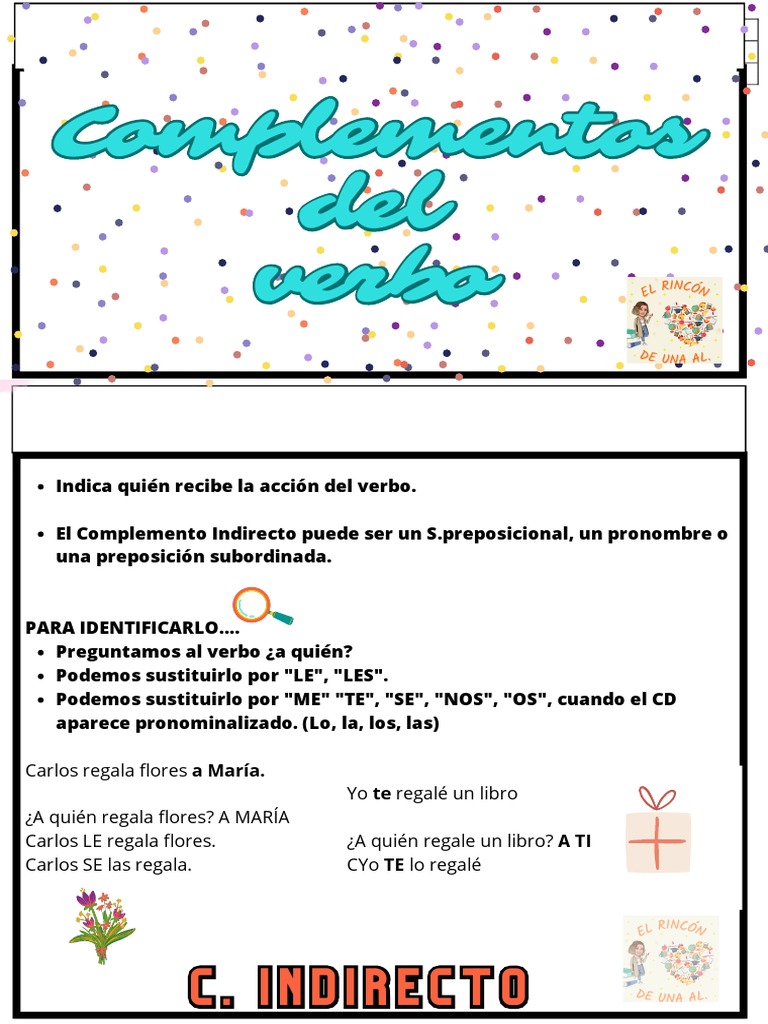 Los Complementos Del Verbo | PDF | Asunto (gramática) | Verbo