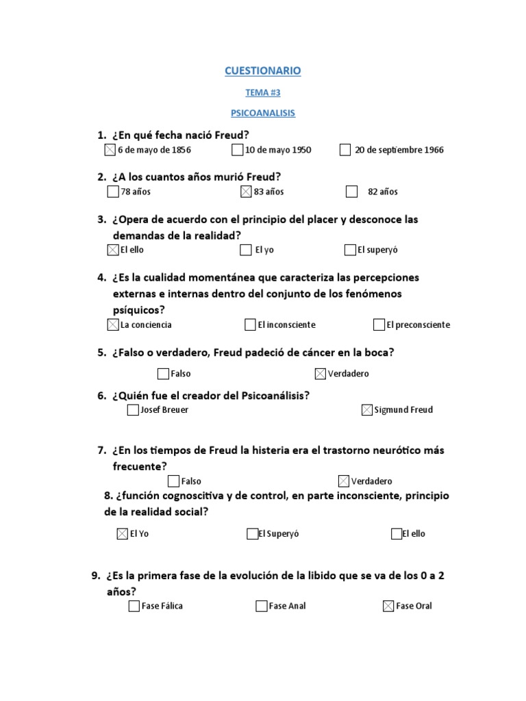 CUESTIONARIO | PDF