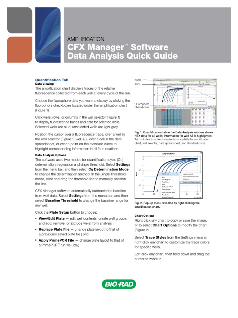 CFX Manager Data Analysis Quick Guide | PDF | Microsoft Excel | Software