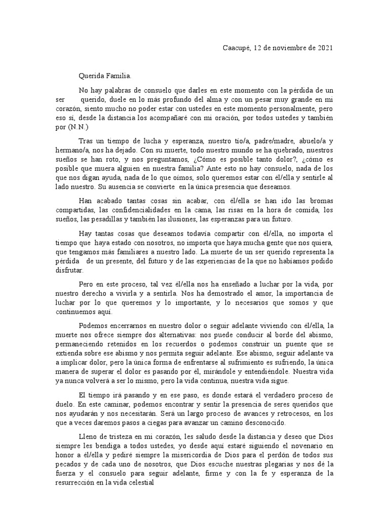 Carta de Consuelo | PDF | Muerte
