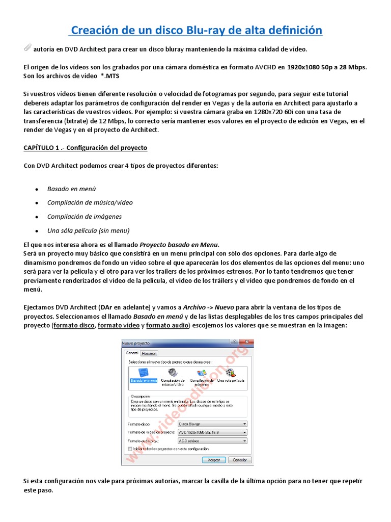 Creación de Un Disco de Blu Ray | PDF | Blu Ray | Ventana (informática)