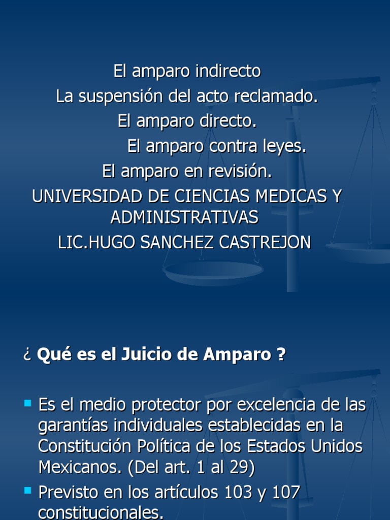 Guía Completa sobre el Juicio de Amparo | PDF | Sentencia (ley ...