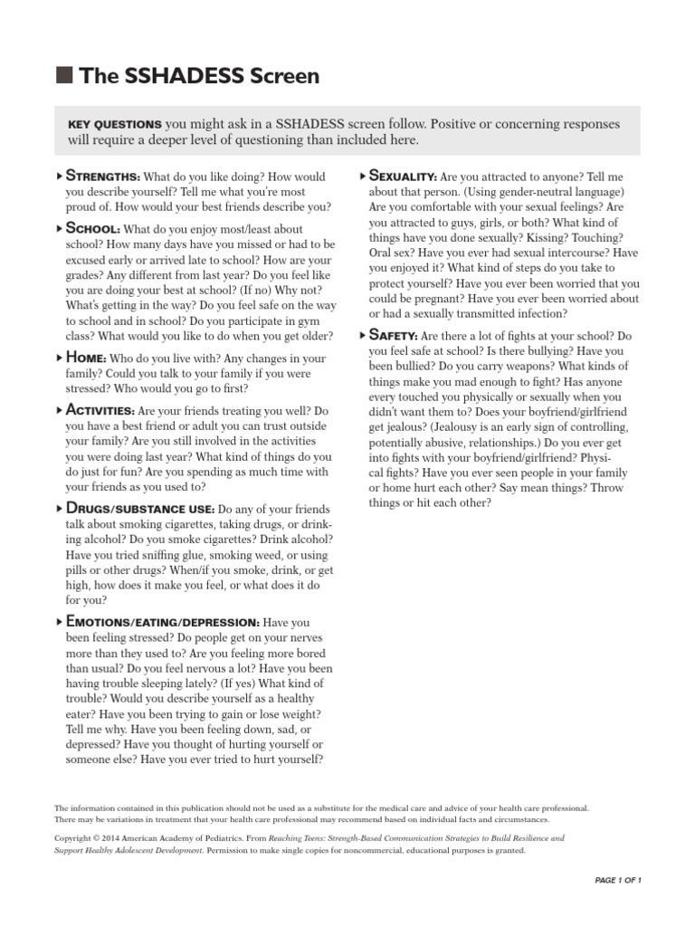SSHADESS Handout | PDF | Jealousy | Smoking