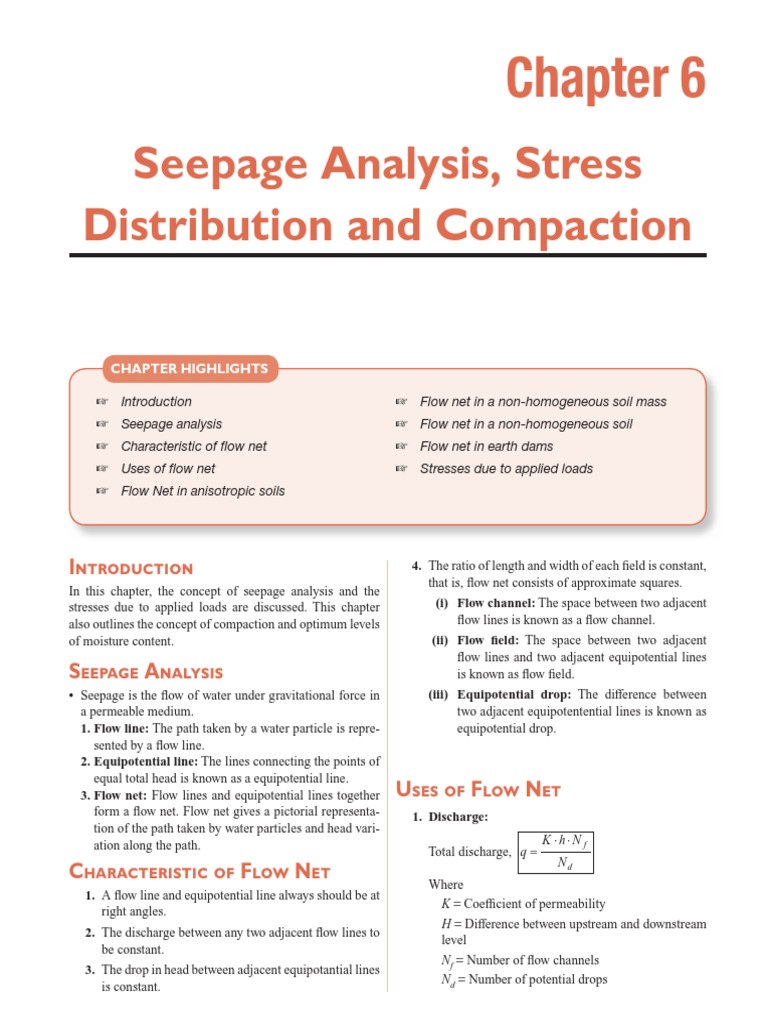 Seepage Analysis, Stress Distribution & Compaction | PDF | Soil ... Seepage Analysis, Stress Distribution & Compaction | PDF | Soil ...