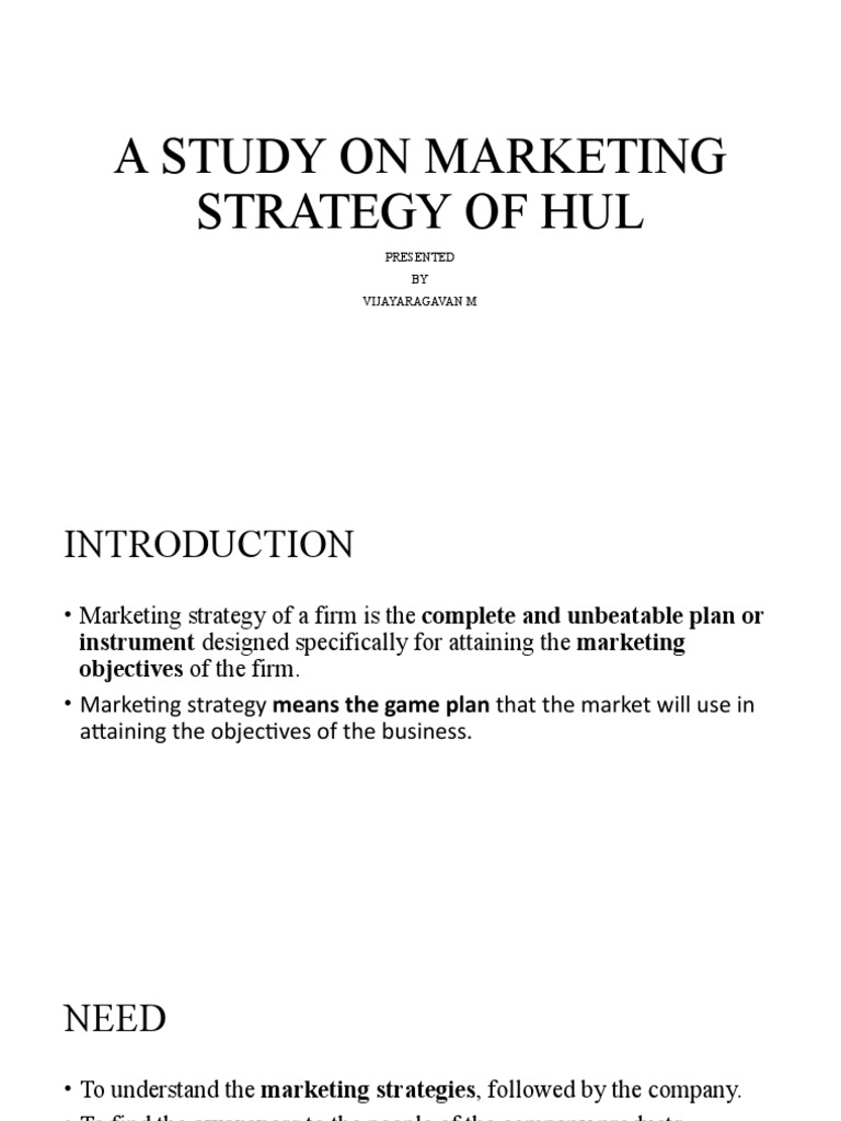 HUL Marketing Strategy Analysis | PDF