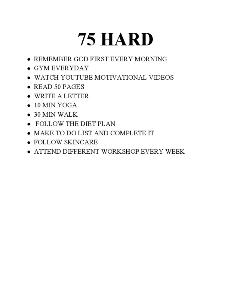 75 Hard | PDF