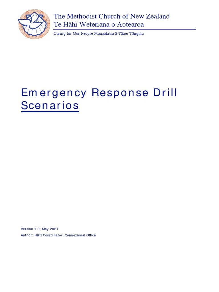 Emergency Response Drill Scenarios: The Methodist Church of New Zealand ...