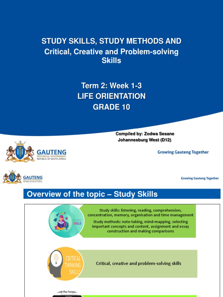 Life Orientation | PDF | Study Skills | Reading Comprehension
