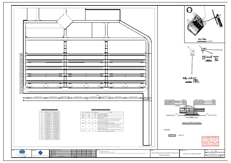 Key Plan: Section of A-RMG Track Beam | PDF | Structural Engineering ...