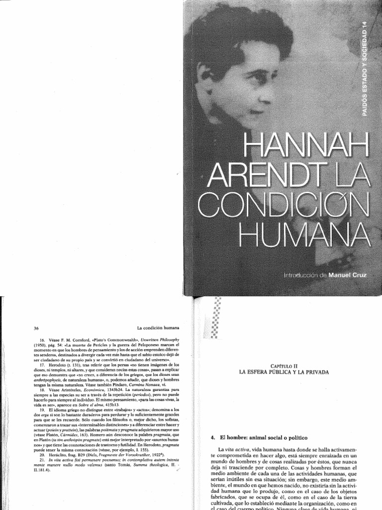 Hannah Arendt - La Condicion Humana | PDF