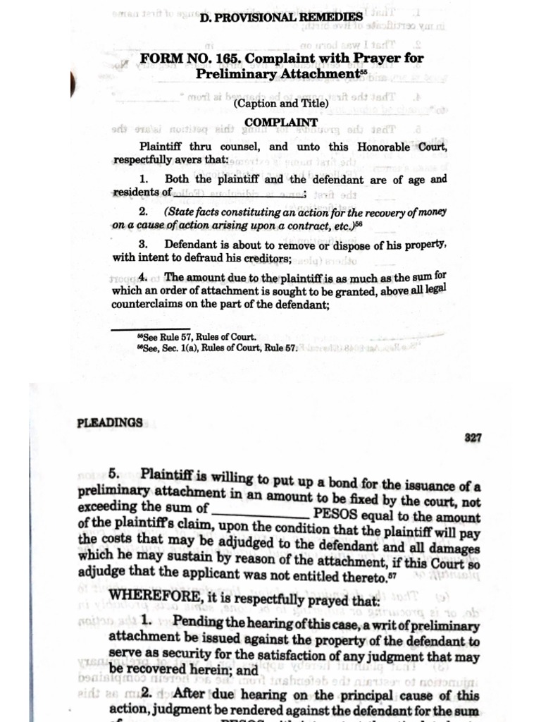 Legforms - Prov Rem Documents | PDF