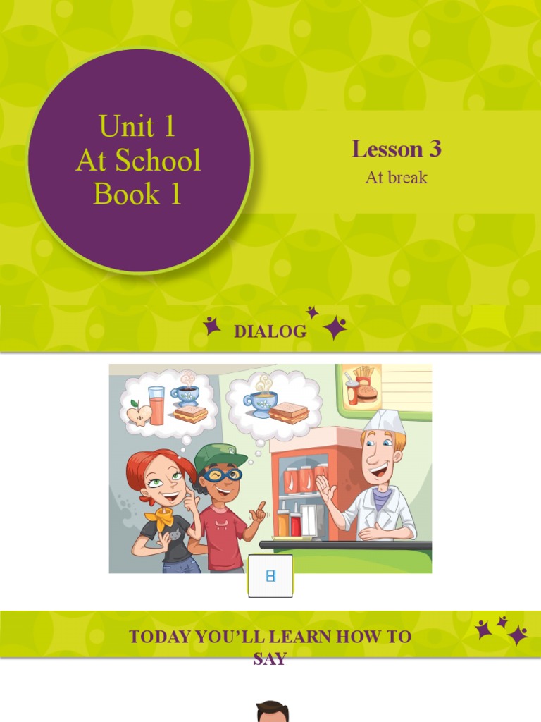 Unit 1 at School Book 1: Lesson 3 | PDF