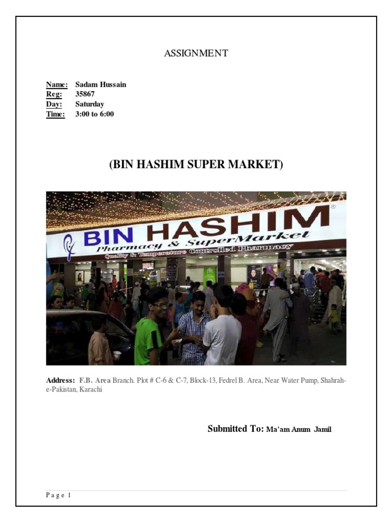 Bin Hashim 180328122218 | PDF | Retail | Merchandising