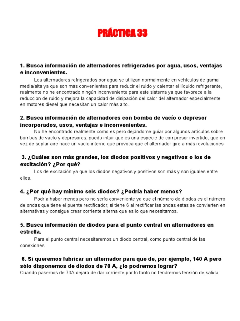 Practica 33 by Aaron Sanz | PDF | Diodo | Corriente eléctrica
