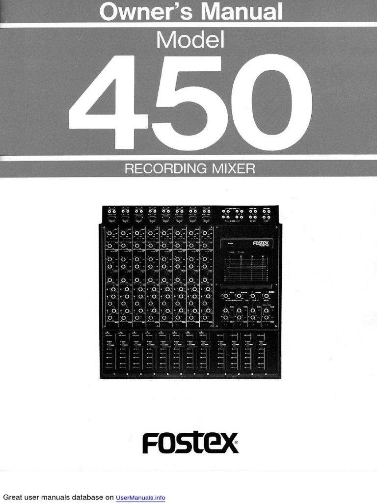 Fostex 450 | PDF