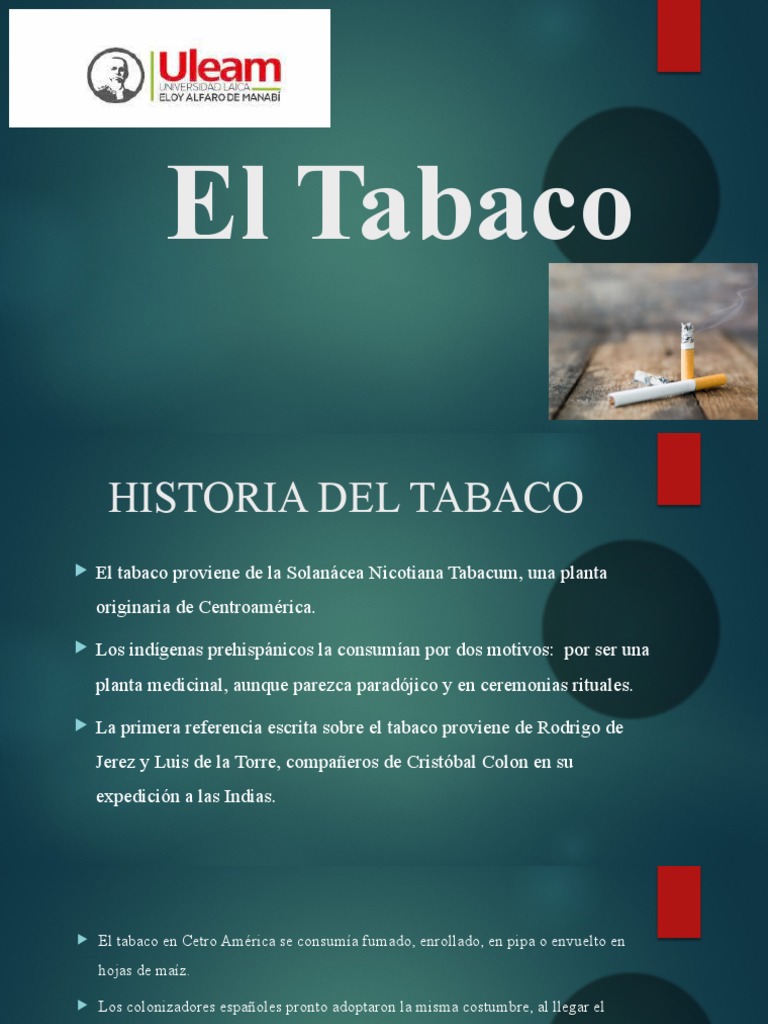 El Tabaco | PDF | Tabaco | Nicotina