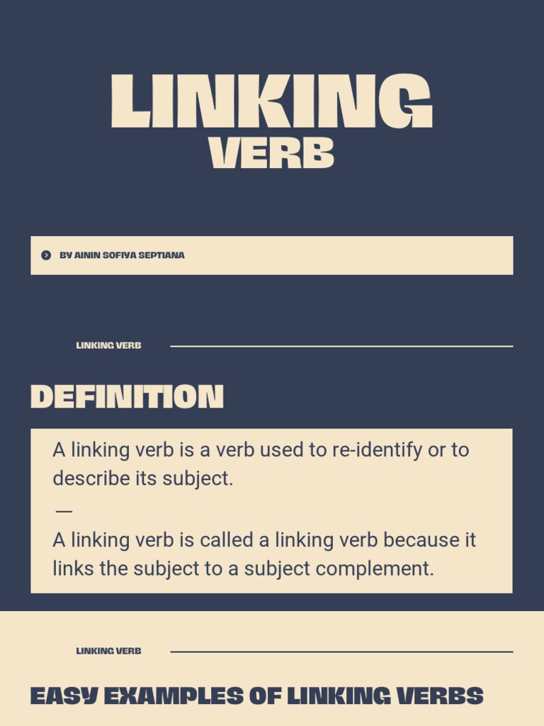 Linking Verb | PDF