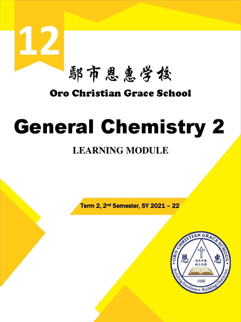 Chemistry Module Fourth Quarter SY 2021 - 2022 | PDF | Reaction Rate | Gibbs Free Energy