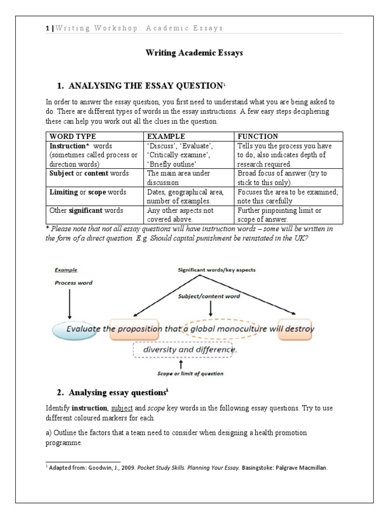 Writing Academic Essays - Student | PDF | Essays | Thesis