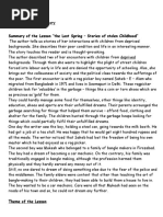 Lost Spring: A Class 12 Project Guide | PDF