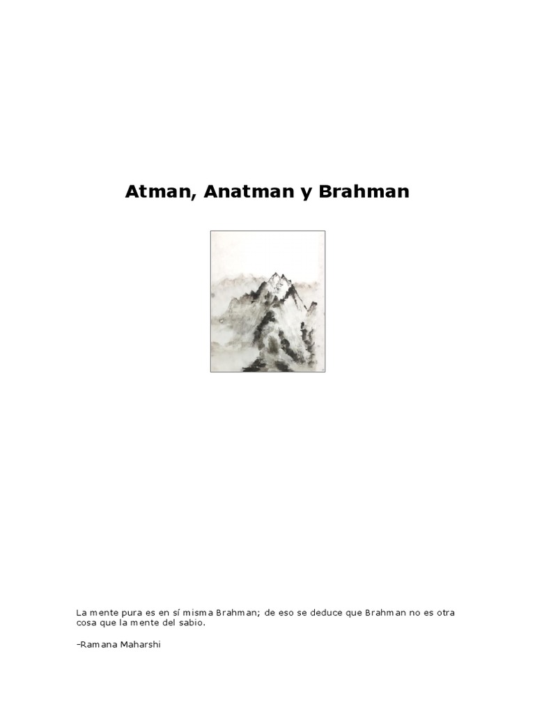 Atman Anatman y Brahman | PDF | Nirvana | Advaita Vedanta
