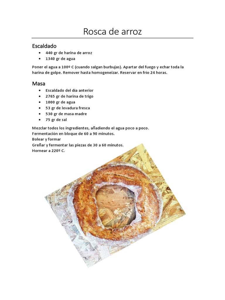 Rosca de Arroz de Ana | PDF
