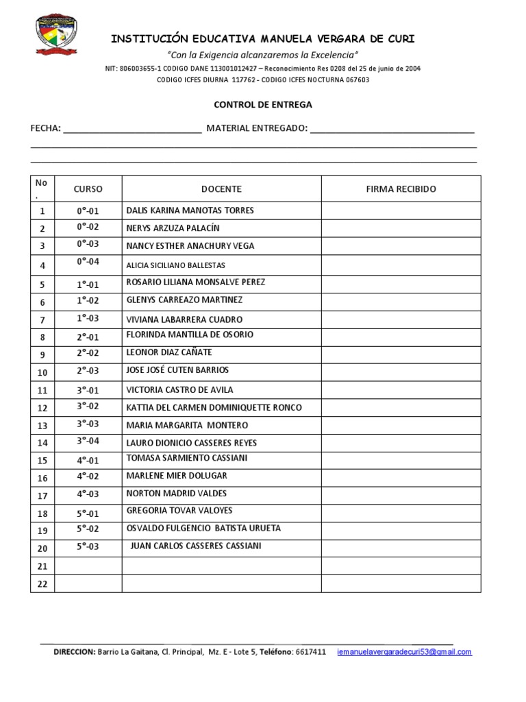 Formato de Recibido | PDF