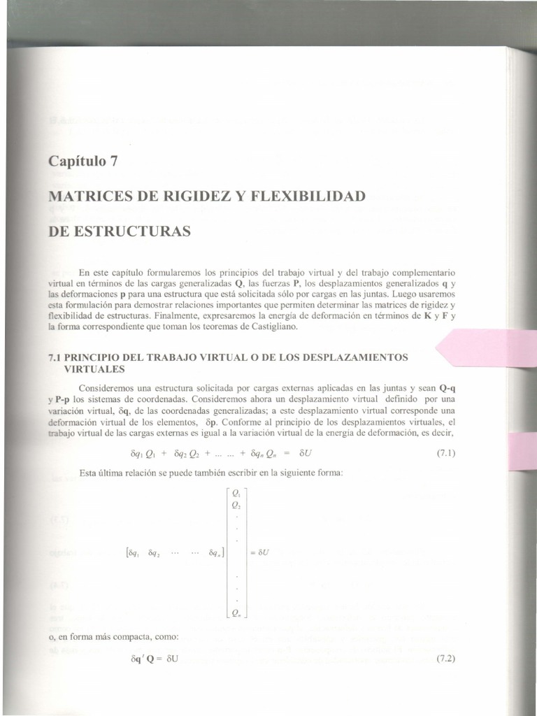 Capítulo 7 de Rigidez Y Flexibilidad de Estructuras: Matrices | PDF ...