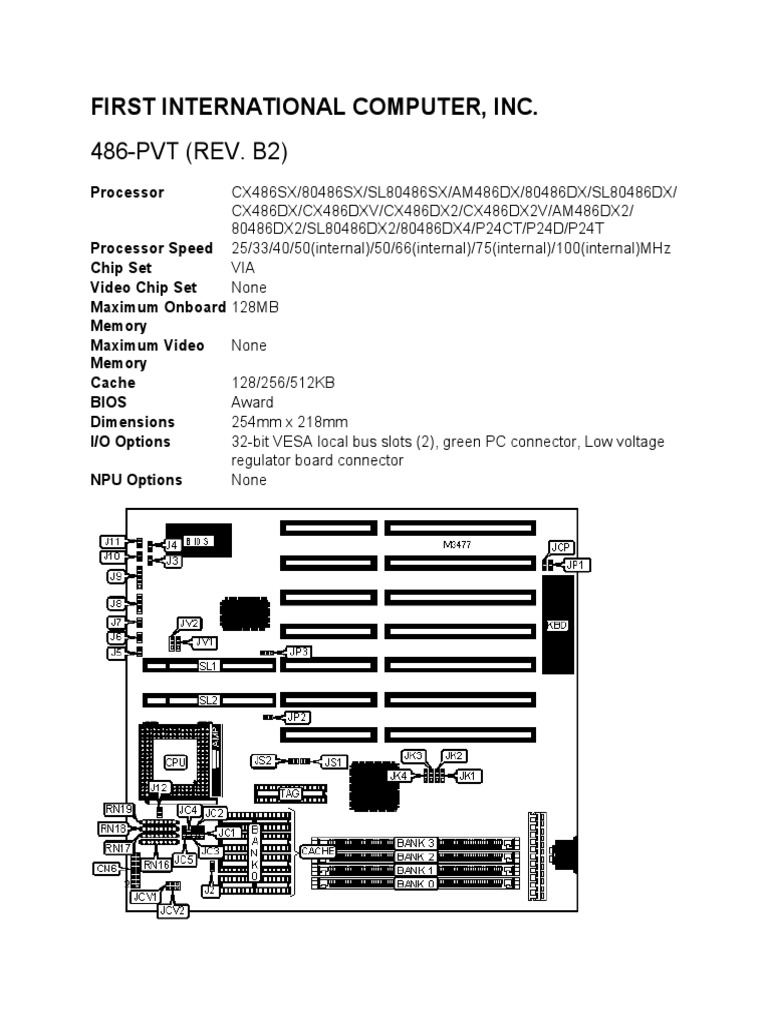 486-PVT (Rev. B2) | PDF | Computer Hardware | Computer Architecture