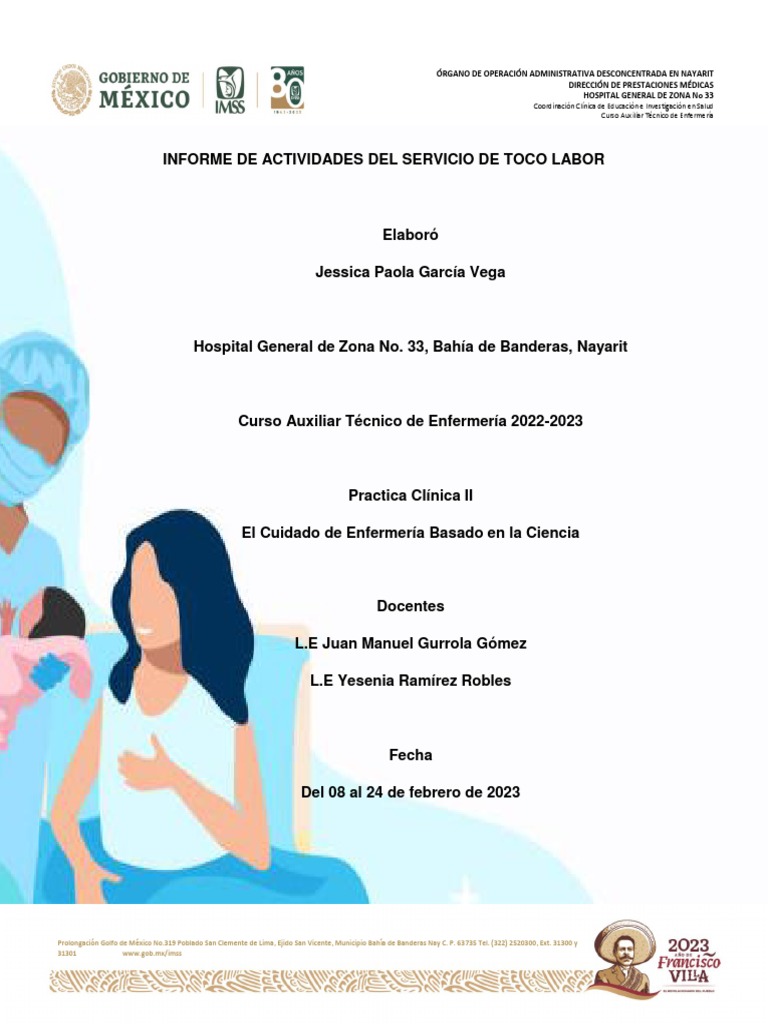 INFORME DE ACTIVIDADES DEL SERVICIO DE TOCO LABOR-Jessica García | PDF ...